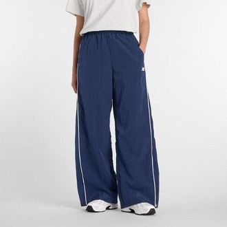 New Balance Damen Sport Legacy Pant in Blau, Polywoven, Gr&ouml;&szlig;e 2XL
