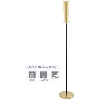 Eglo Lampadaire Pinto Gold - Noir