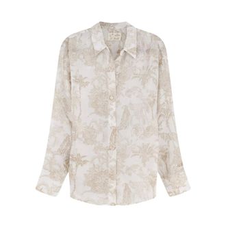 MC2 Saint Barth Femme, Blouses et Chemises, Beige, Taille: 38 FR Cristel Shirt