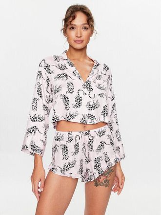 Hunkemöller Pyjama-T-Shirt 203159 Rosa Comfortable Fit