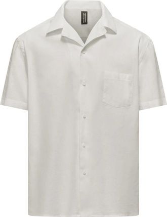 Bomboogie Homme, Chemises, Beige, Taille: 2XL Linen-Cotton Blend Shirt