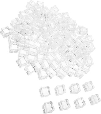 Aboofan K&uuml;nstliche Eisw&uuml;rfel Acryl 18mm - 130 St&uuml;ck Vasenf&uuml;ller Kristallsteine Transparent Dekoration f&uuml;r Tischdeko Fotografie und Party