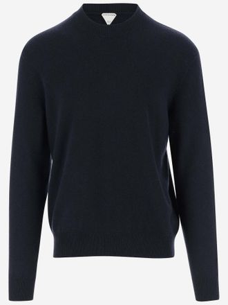 Bottega Veneta Mens Cashmere Sweater Navy