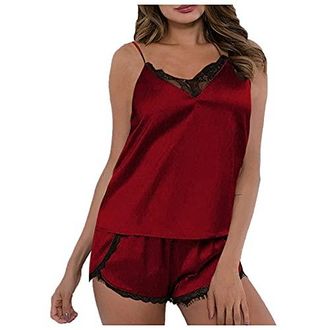 Generic Lingerie sexy de No&euml;l pour femme - Sous-v&ecirc;tement Camisole Mode String Femme Rouge Sexy, rouge, 3XL