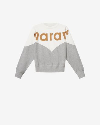 Isabel Marant Sweat Shirt Houston - Femme - Blanc Cass&eacute; / Gris Clair - Taille34 - Marant &Eacute;toile