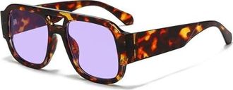 Generic Lunettes De Soleil Carrées À Grande Monture For Hommes Et Femmes, Polarisées, For Lextérieur, La Conduite, Les Fêtes, Les Vacances, Le Sport(Purple)
