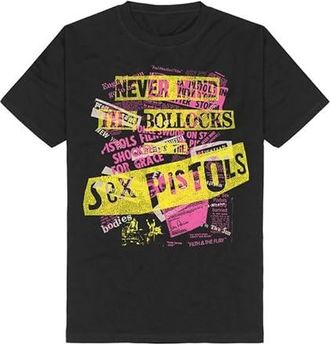 Sex Pistols Never Mind The Copy Homme T-Shirt Manches Courtes Noir XL