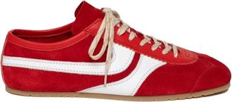 Dries Van Noten Homme, Chaussures, Rouge, Taille: 43 EU Baskets 100% Camoscio