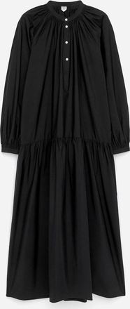 Arket Midikleid Aus Baumwolle -Schwarz