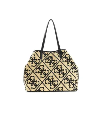Guess Womens Tote Natural-Black Polypropylene Tote-bags