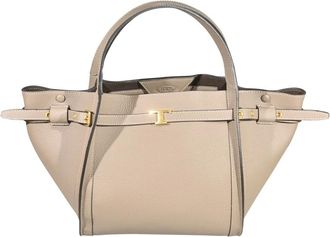 Tod's Femme, Sacs, Beige, Taille: ONE Size Petit sac shopping en cuir