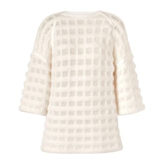 Genny Rundhals-Strickpullover - - Knitwear - Damen - Wei&szlig; - 2XS