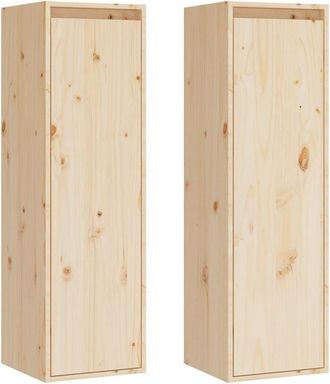 Les Tendances Armoires murales 2 pcs 30x30x100 cm Bois de pin massif