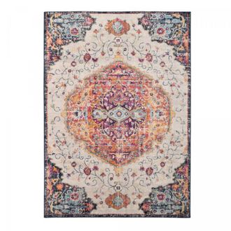 Un amour de tapis Unamourdetapis - Tapis Vintage Oriental pf med 160x220 cm - multicolore rouge beige bleu