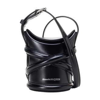 Alexander McQueen The Curve Mini Umh&auml;ngetasche - - Bags - Damen - Schwarzk - ONE SIZE