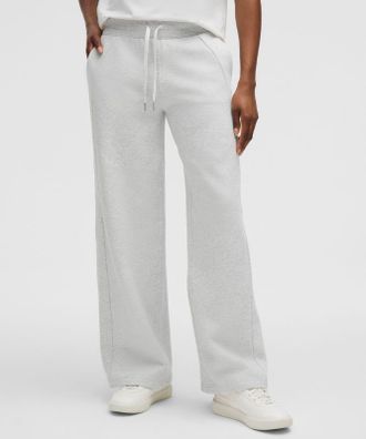 lululemon Scuba Hose mit weitem Bein und mittelhohem Bund Regular f&uuml;r Frauen - Gr&ouml;&szlig;e 2XS in Heathered Core Ultra Light Grey