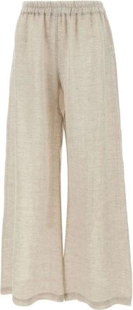 Maurizio Femme, Pantalons, Beige, Taille: 40 FR Pantalon Brod&eacute;e en Dentelle