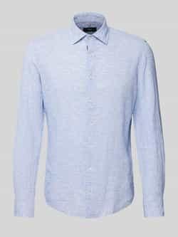 Cinque Slim Fit Leinenhemd mit Kentkragen Modell STEVEN