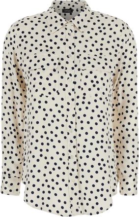 Pla&icirc;n Plain, Femme, Blouses et Chemises, Blanc, Taille: 42 FR Pois Pocket Shirt