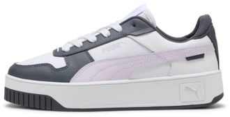 Puma Damen Carina Street Sneaker, White-Lilac Frost-Galactic Gray, 40.5 EU