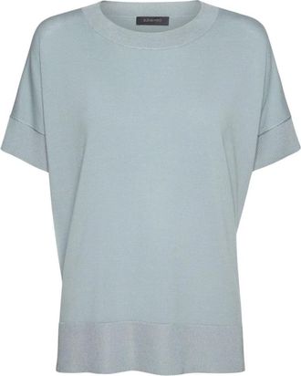 Elena Miro Femme, Pulls, Bleu, Taille: 44 FR Maille &agrave; col rond