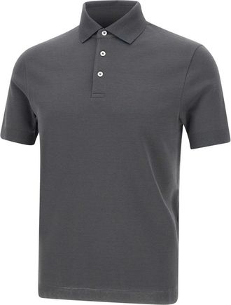 Herno Homme, Tops, Gris, Taille: 4XL Polo Gris Fum&eacute; Col Classique