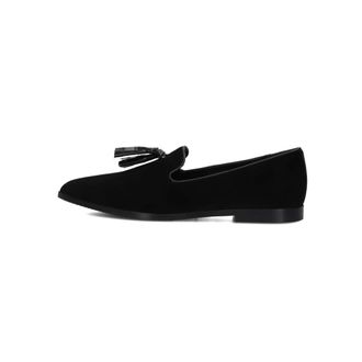 Stefano Lauran Schwarze Wildleder Loafers mit Spitze - - Shoes - Damen - Schwarzk - 37 EU