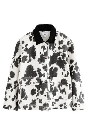 Next Cordjacke Jacke mit Cordkragen aus 100 % Baumwolle (1-St)