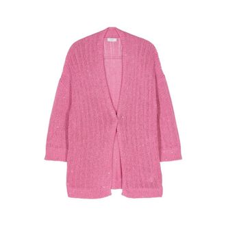 PESERICO Sequin-detail V-Ausschnitt Cardigan - - Knitwear - Damen - Rosa - 3XL