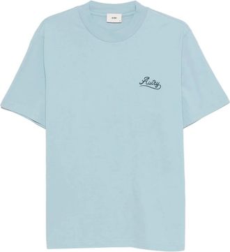 Autry Homme, Tops, Bleu, Taille: XL T-shirt &agrave; imprim&eacute; logo
