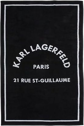Karl Lagerfeld Rue Saint Guillaume Serviette de Plage Noir, Noir, Taille Unique
