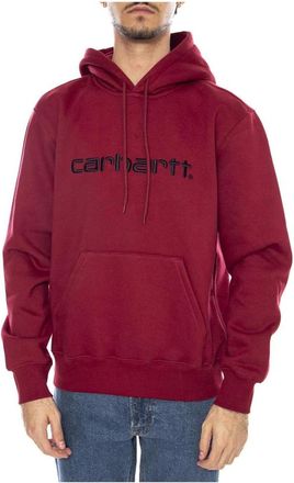 Carhartt Work in Progress Homme, Sweatshirts et sweats &agrave; capuche, Rouge, Taille: XL Hooded American Script SweaT-shirt