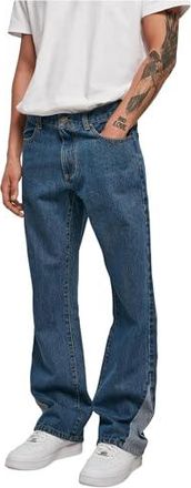 Urban Classics Triangle en Denim Organique Pantalon, Mid Indigo Washed, W32 Homme