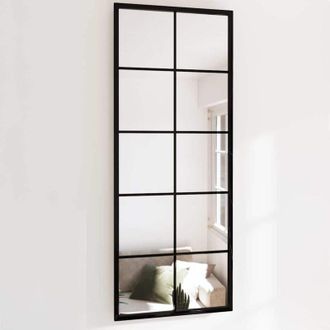 vidaXL Miroir mural noir 100x40 cm m&eacute;tal Vidaxl