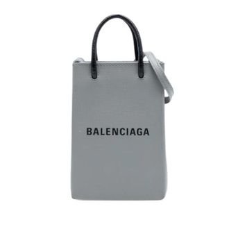 Balenciaga Porte-t&eacute;l&eacute;phone Mini Shopping Pre-owned - Femme - Pre-owned - Gris - Taille: ONE Size