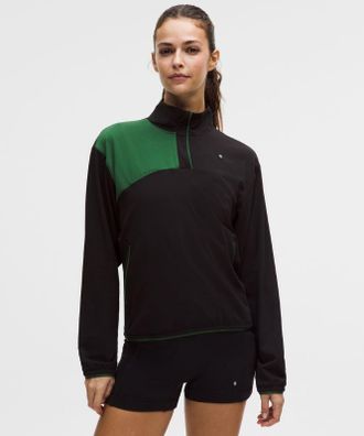 lululemon Sweat demi-zipp&eacute; l&eacute;ger avec protection UV pour Femmes - Noir - Taille XS