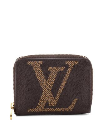 Louis Vuitton Zippy Coin Purse Reverse Monogram Giant Clutch - Braun