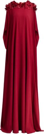 Gemy Maalouf Kaftankleid mit Blumenverzierung - Rot