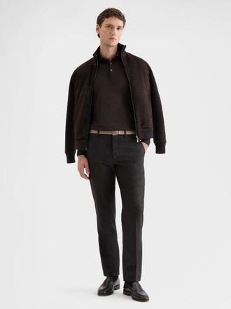Agnona Mens Knit Sweater Brown