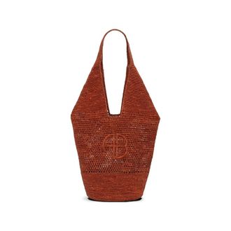 Anine Bing Femme, Sacs, Rouge, Taille: ONE Size Raffia Tote
