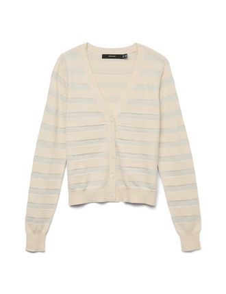 Vero Moda Vmhappyshine Stripe Ls V-Neck Cardigan