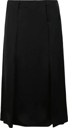 Jil Sander Jupe midi pliss&eacute;e taille haute - Femme - Jupes - Noir - Taille: 42 FR