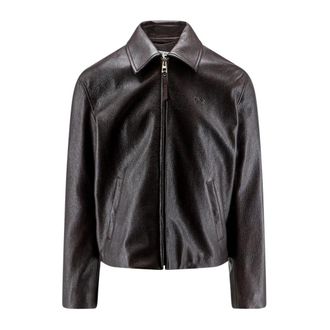 Loewe Anagram Lederjacke - - Jackets - Herren - Braun - L