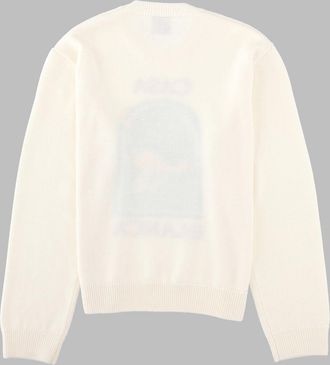 Casablanca 100% Wool Knit Sweater - White