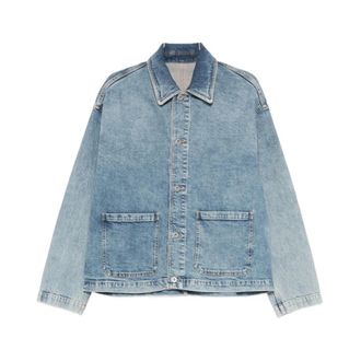 Emporio Armani Homme, Vestes, Bleu, Taille: 2XL Denim Vestes