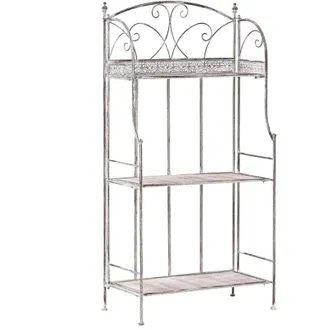 Beliani Regal VILLADOSE Metall 60 cm 30 cm Grau