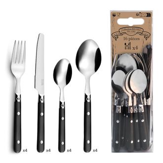 Amefa Pradel Essentiel Saxo Triangelrohr, Schwarz, 16 St&uuml;ck