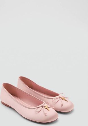 Mango Ballerines &agrave; naud d&eacute;tails charm rose - Femme - 36 - MANGO