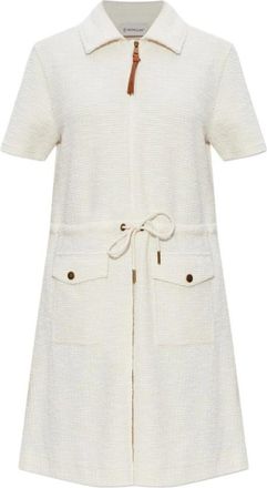 Moncler Femme, Robes, Blanc, Taille: 38 FR Mini-robe en boucl&eacute;