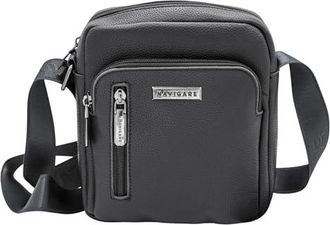 Navigare Sac bandouli&egrave;re pour homme - Sac en cuir synth&eacute;tique avec bandouli&egrave;re r&eacute;glable, 2 poches avec fermeture &eacute;clair et compartiments int&eacute;rieurs, style &eacute;l&eacute;g